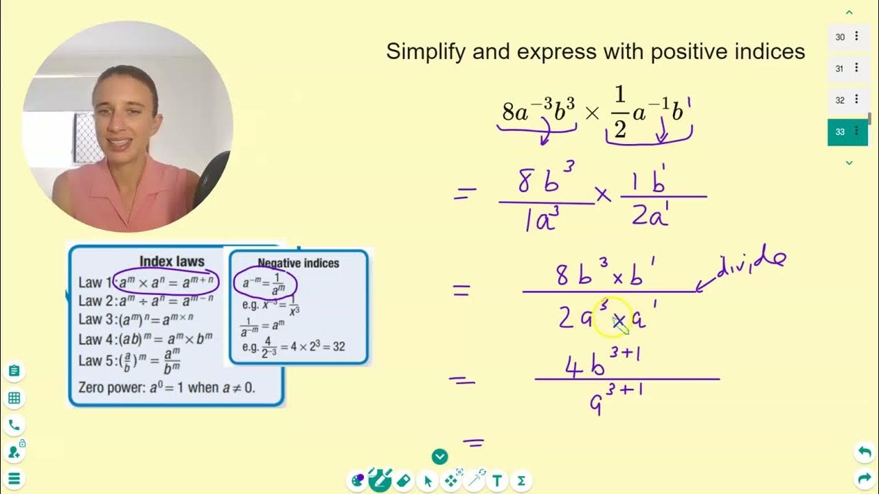 Simplify expressions with negative indices - Part 2 - YouTube