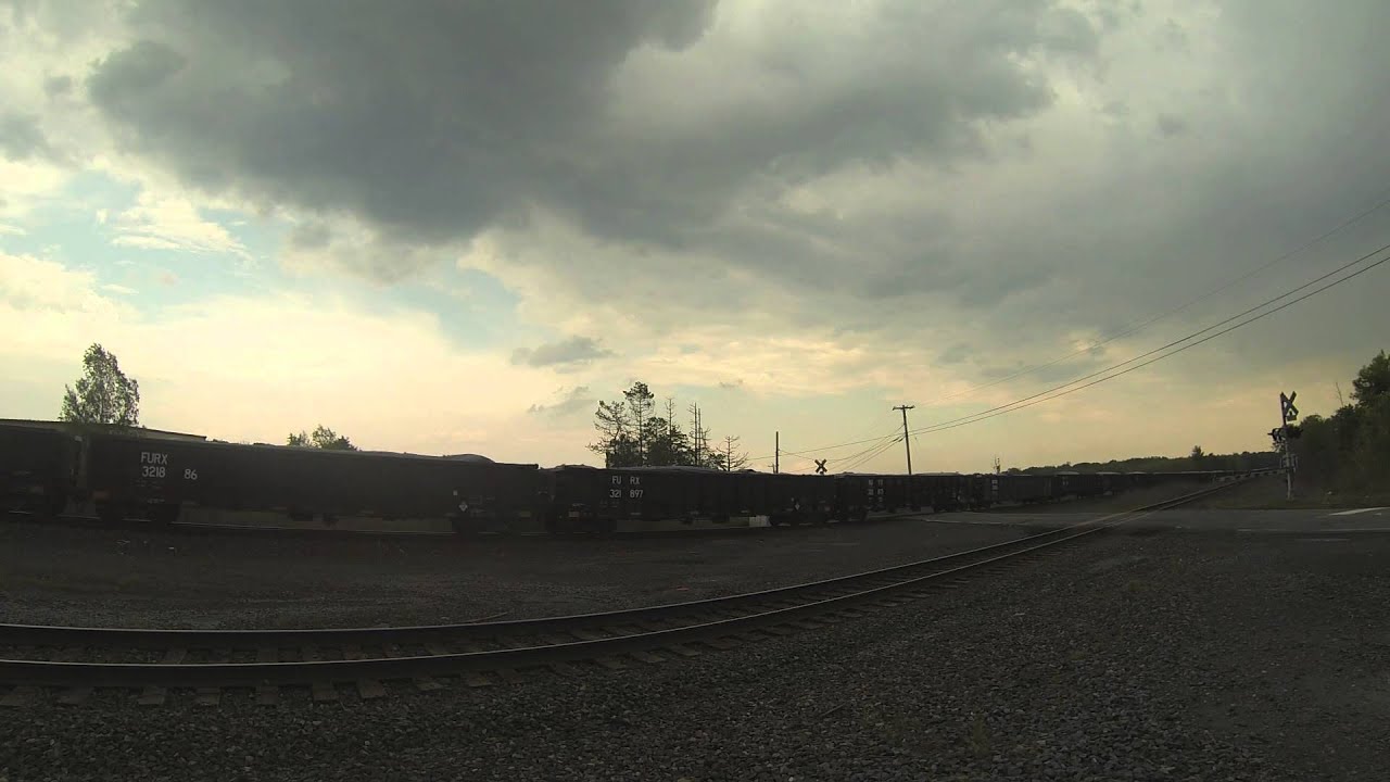 CSX 8515 leads PCB dirt train (CSX K253) - YouTube