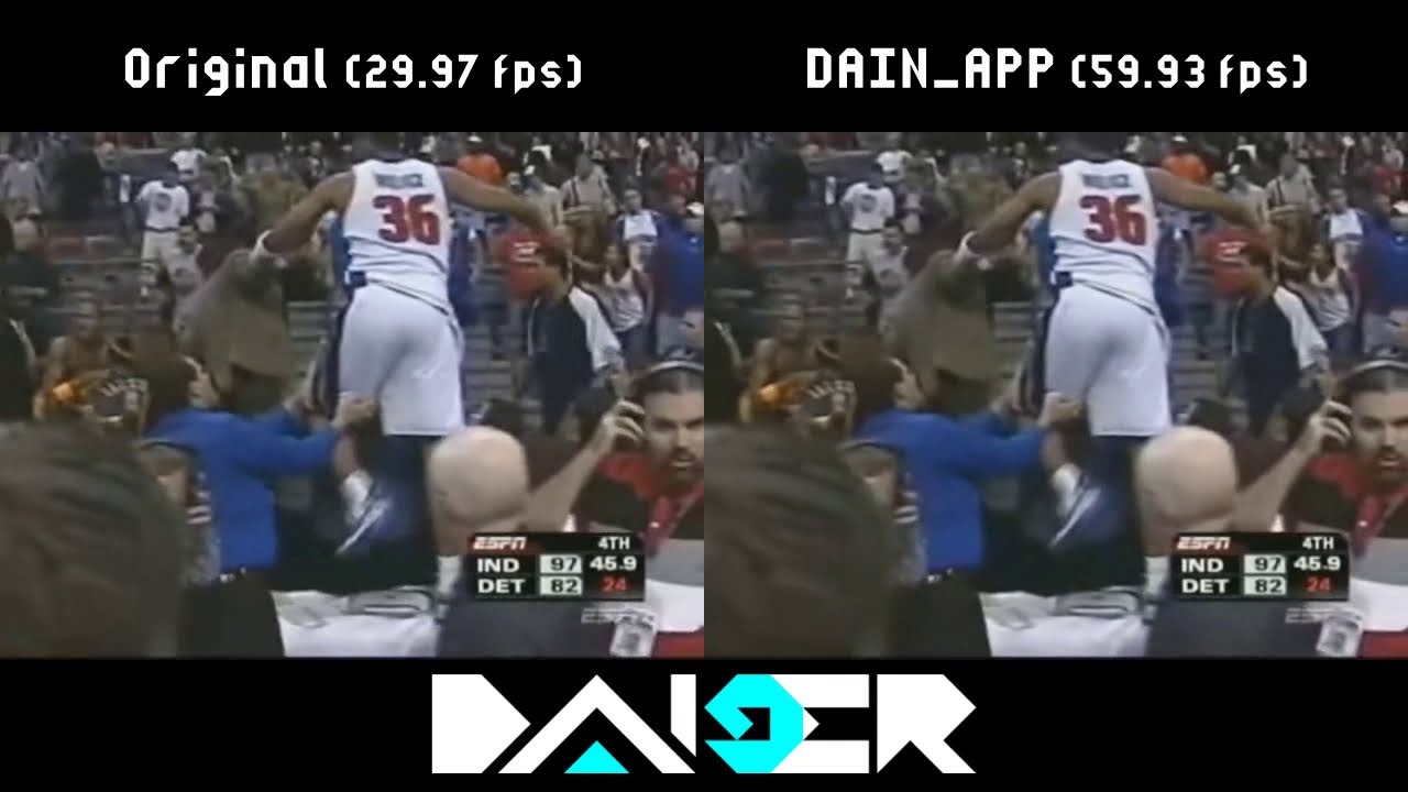 NBA - Malice at the Palace (60 FPS Interpolated w/ DAIN) - YouTube