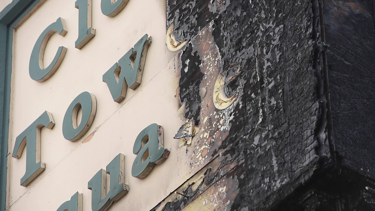 Fire Damage on Clock Tower Square - YouTube