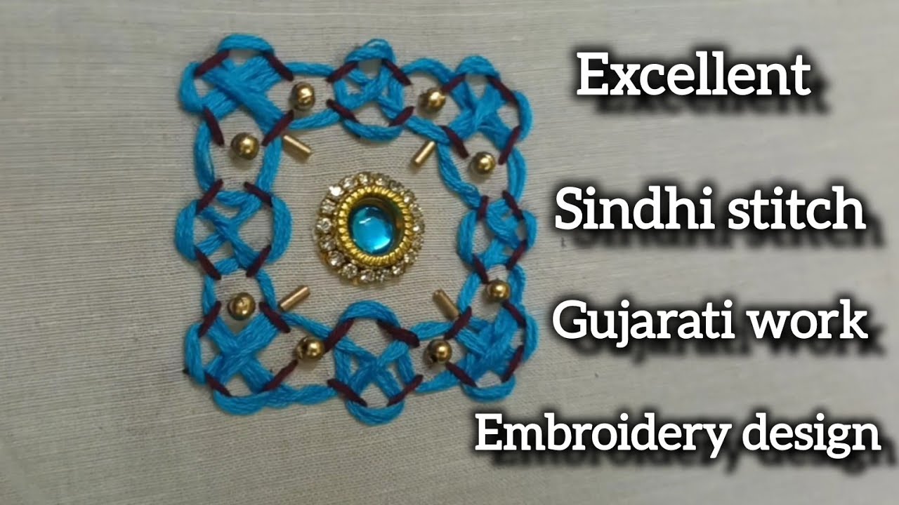 Excellent Sindhi Stitch Gujarati Work Embroidery Design.#bavaliya # ...