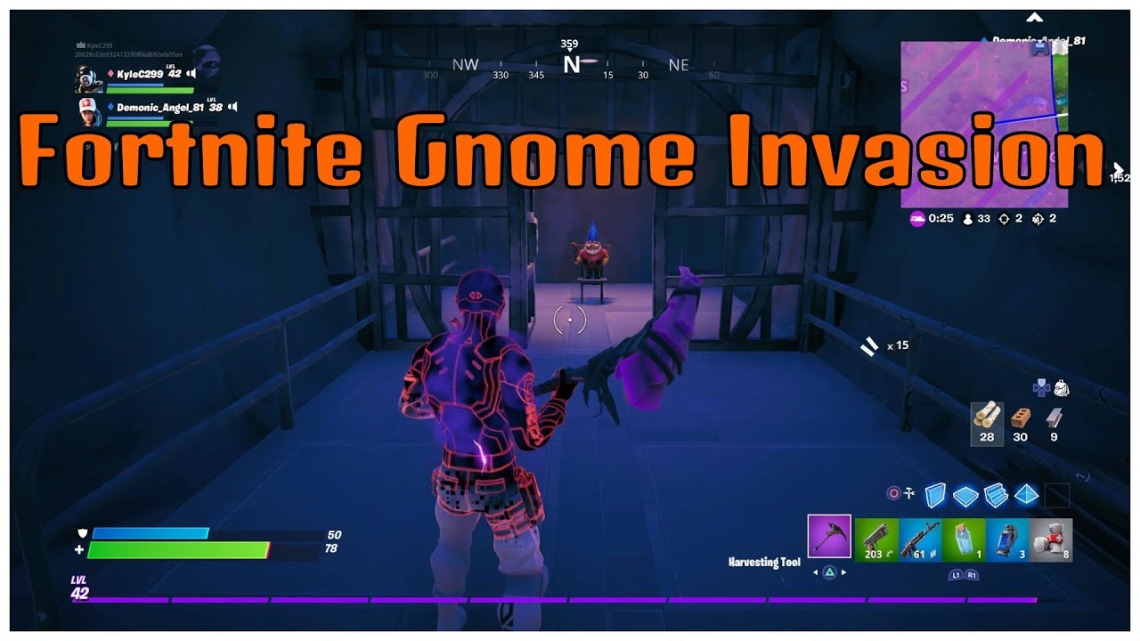 Fortnite Gnome Invasion - YouTube