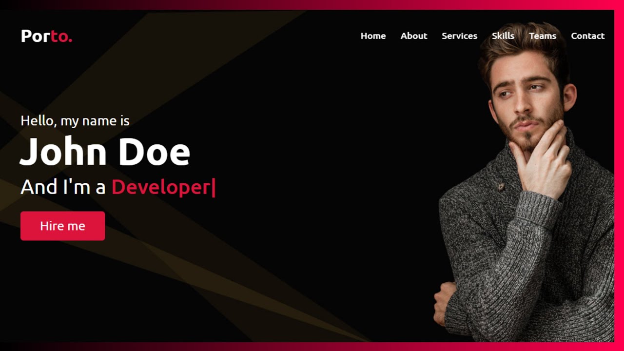Responsive Portfolio Website Using HTML CSS & JS (Free Source Code ...