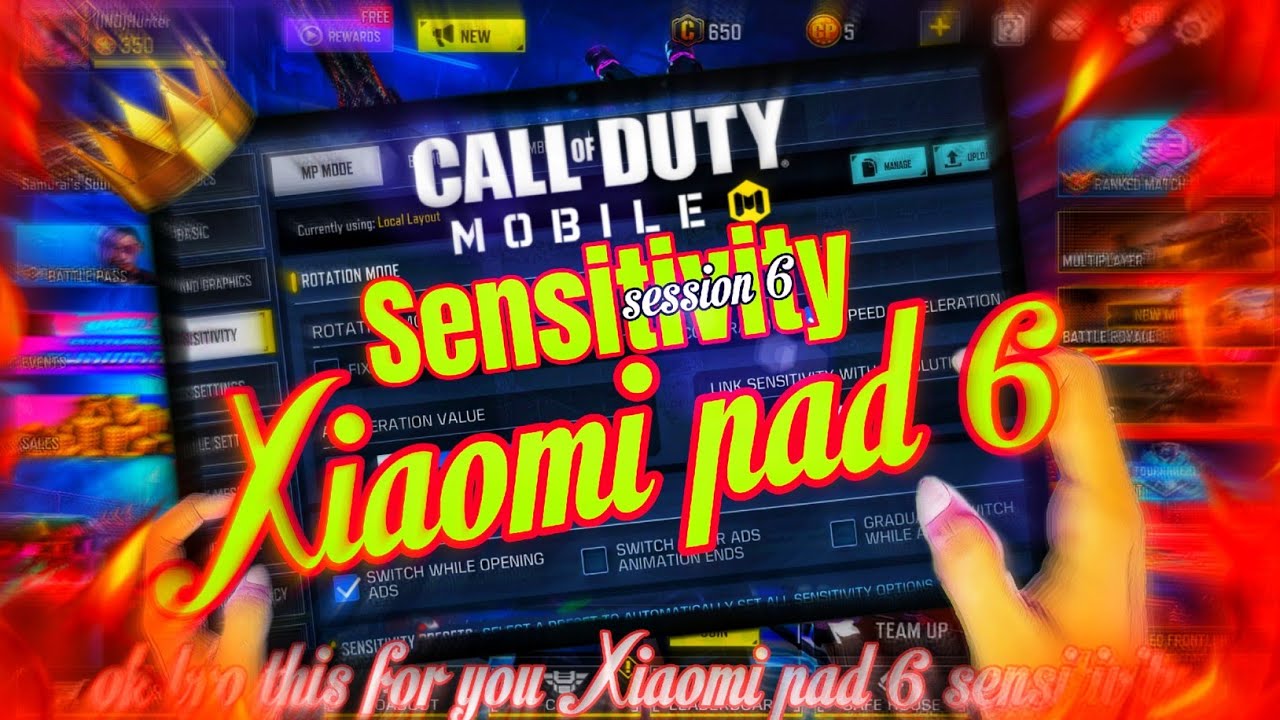 Ok bro This is my XIAOMI PAD 6 CODMOBILE Game Sensitivity Session 6 - YouTube
