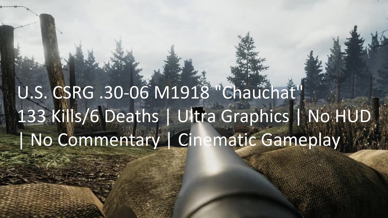 Verdun | Chauchat 133 Kills | No Hud Ultra Graphics Cinematic Gameplay ...