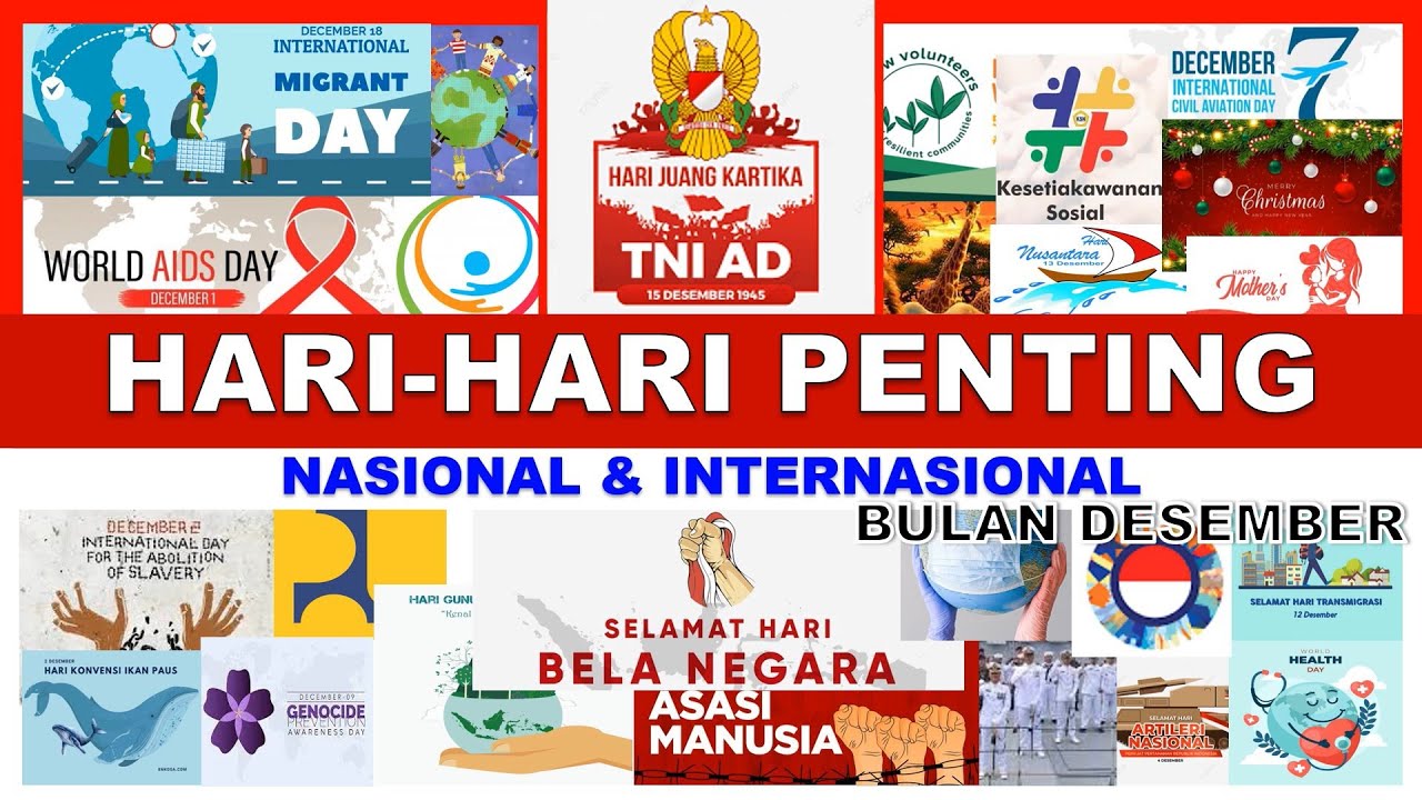 Hari Besar Nasional dan Internasional | 25 HARI PENTING BULAN DESEMBER ...