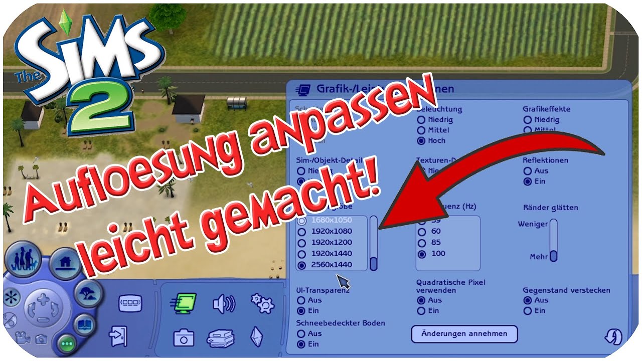 So stellst du die Auflösung auf 1920 x 1080 und höher in Die Sims 2 ...