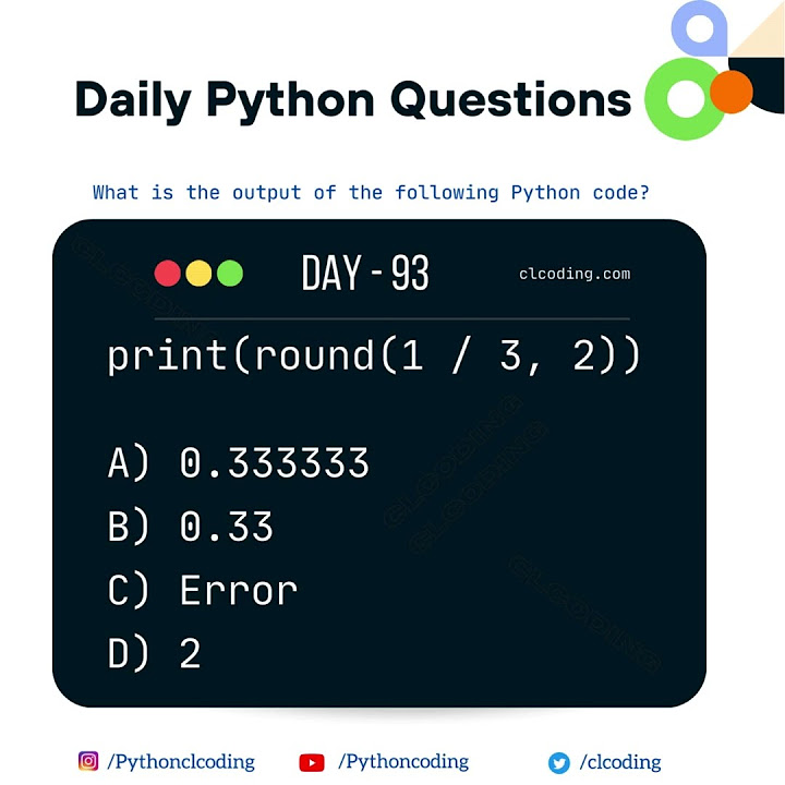 Python Coding Challenge Day 93 What Is The Output Of The Following Python Code Youtube