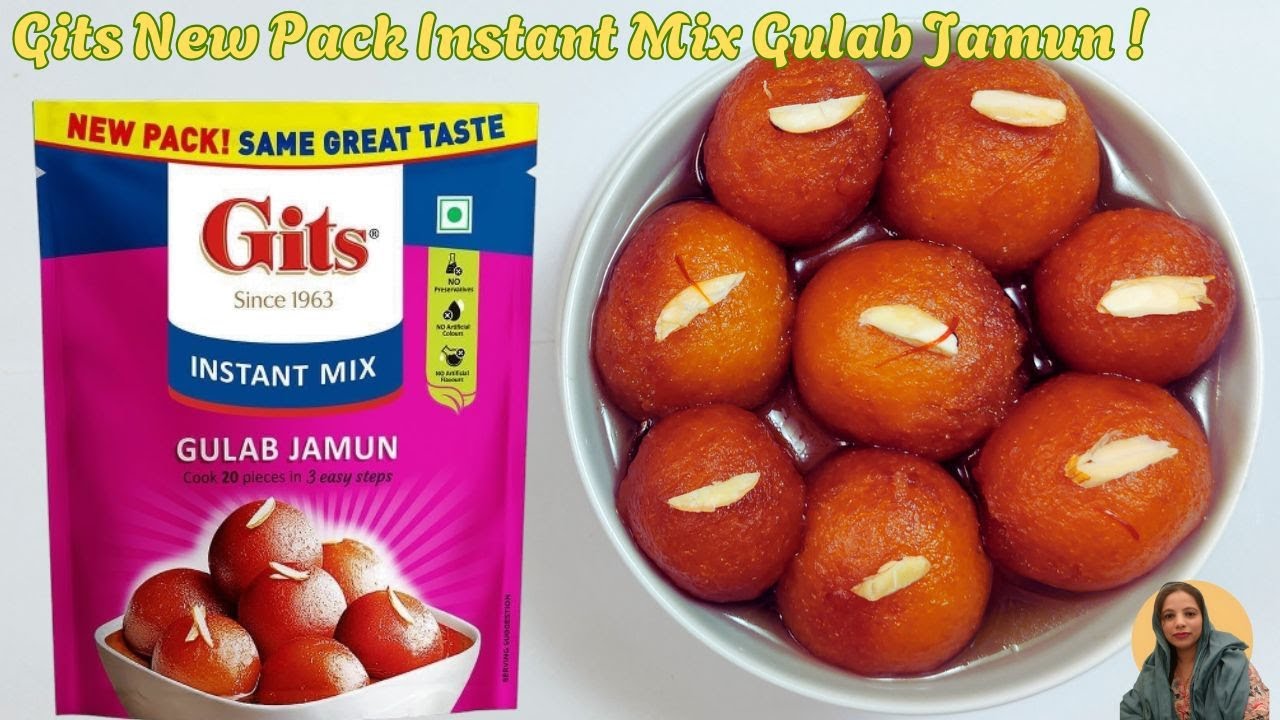 Gits Instant Mix Gulab Jamun Recipe | New Pack Gits Instant Mix Gulab ...