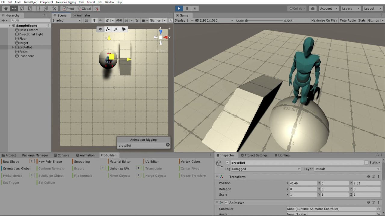 Unity Procedural Animation Prototype 1 Youtube