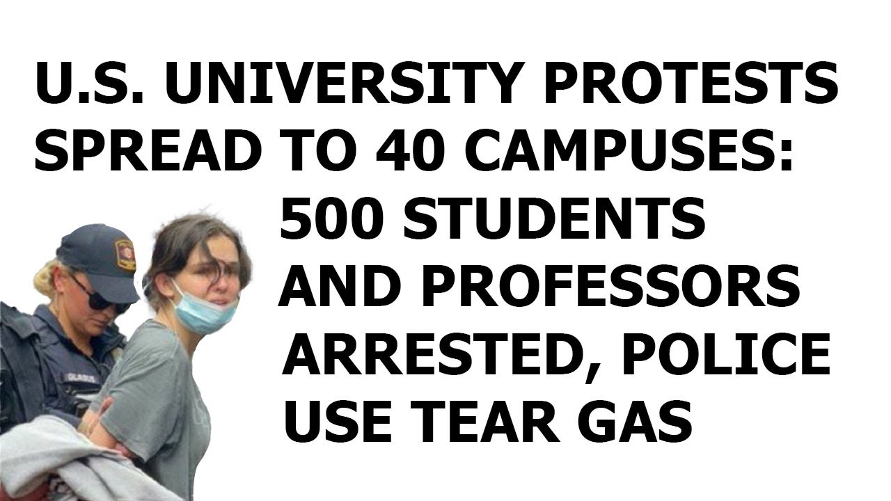 US university protest camps spread to 40 campuses - YouTube
