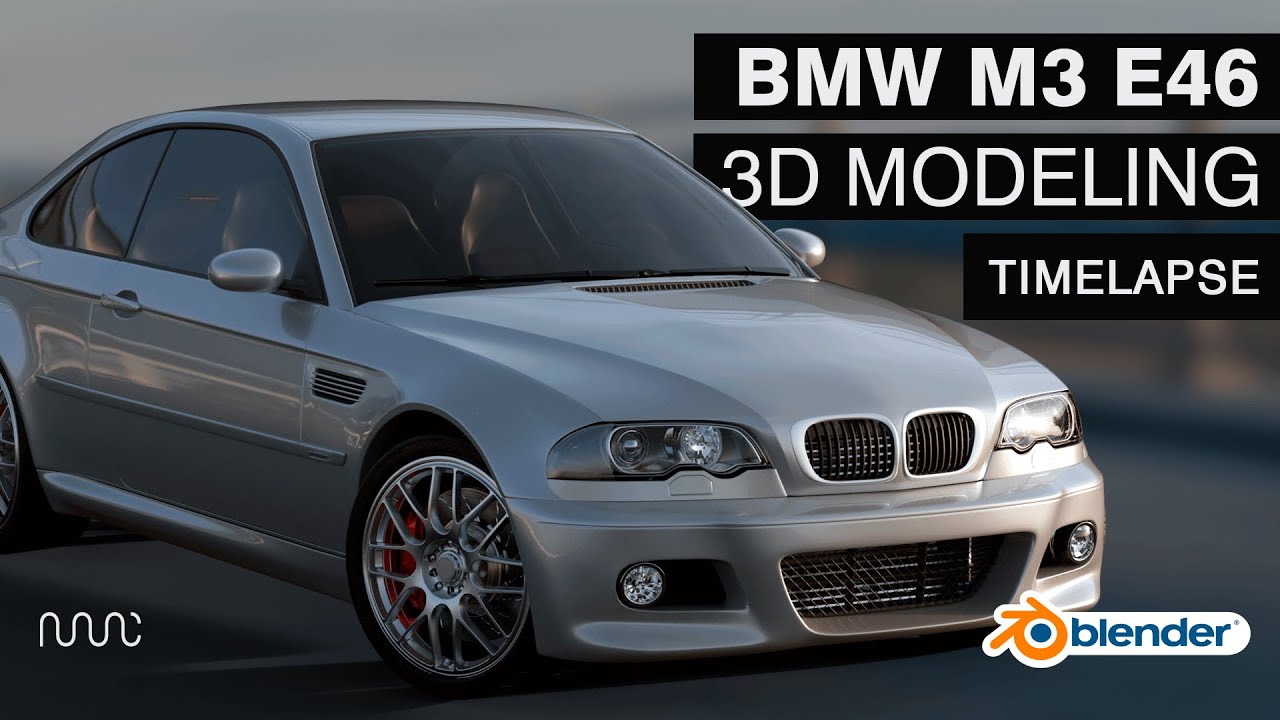 BMW M3 E46 | Blender 3D modeling timelapse - FREE Download - YouTube