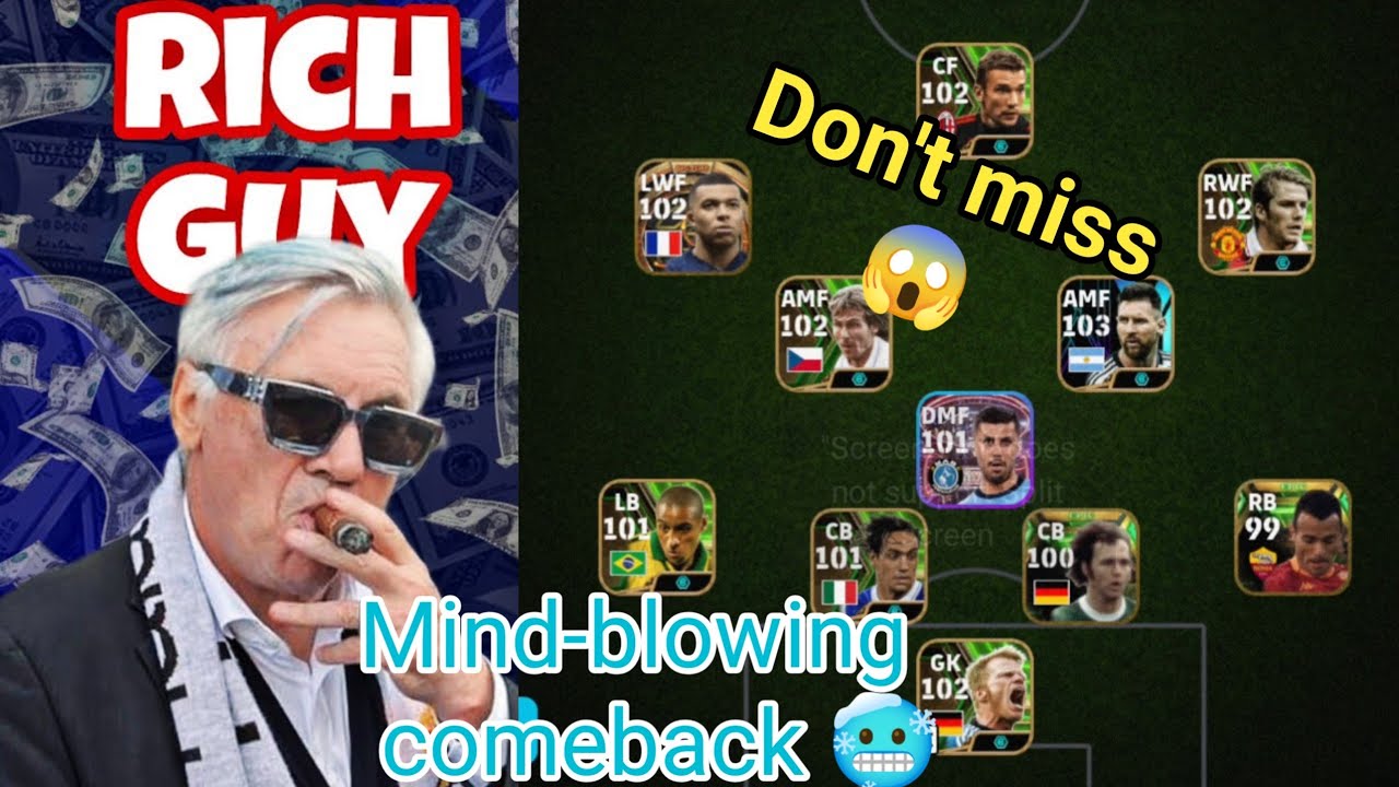 Rich opponent🤑 division 1 with crazy 🤪came back #efootball #pes # ...