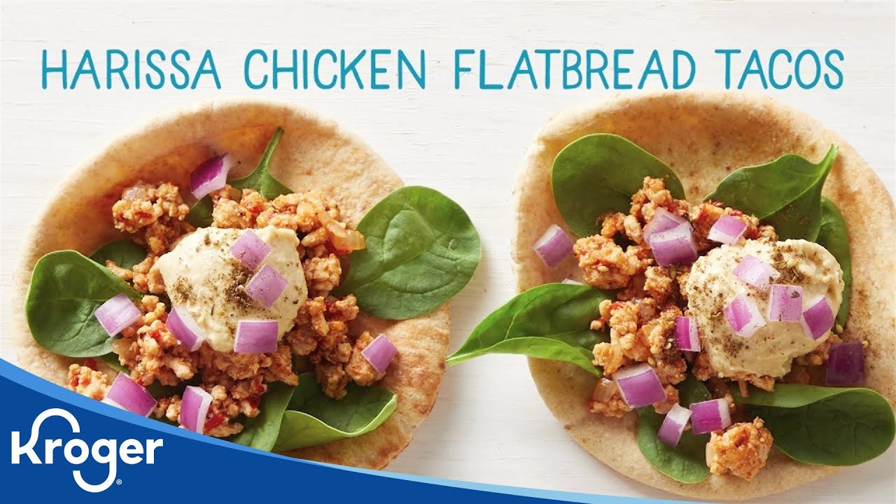 How to Make Harissa Chicken Flatbread Tacos | Kroger Recipes | Kroger ...