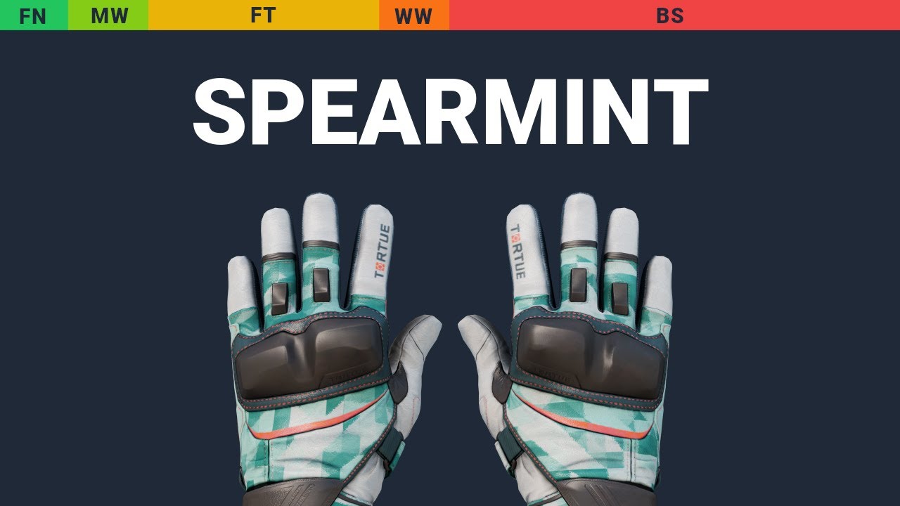 Moto Gloves Spearmint - Skin Float And Wear Preview - YouTube