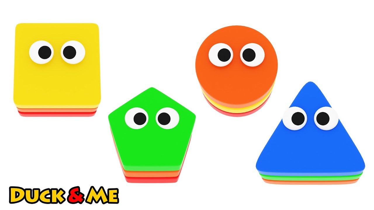 Learning Colors and Shapes with 3D Animation for Kids #duckandme - YouTube