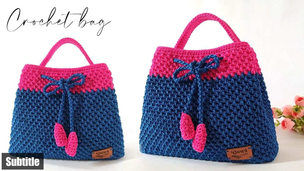 CARA MEMBUAT TAS RAJUT SERUT SIMPEL DAN MUDAH UNTUK PEMULA - TAS RAJUT ...