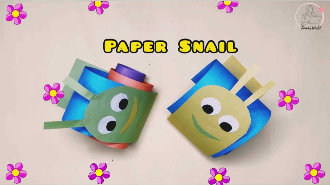 How To Make Paper Snail/Origami Snail/DIY Paper Snail Craft For Kids ...