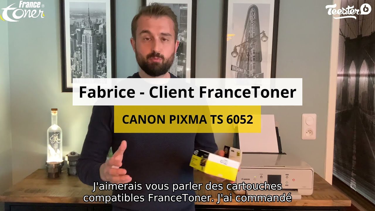 Fabrice - CANON PIXMA TS 6052 - Tutoriel Client - Cartouche Encre - YouTube