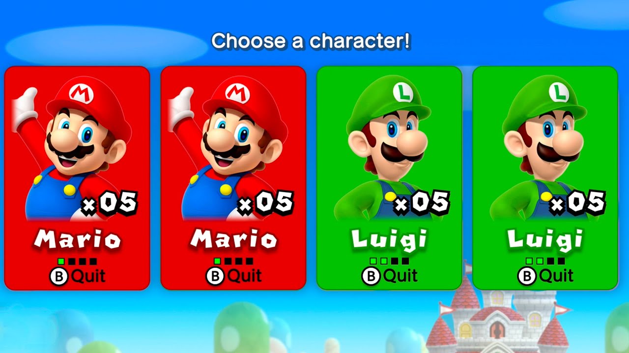 New Super Mario Bros U Deluxe – 4 Players Walkthrough Co-Op - YouTube