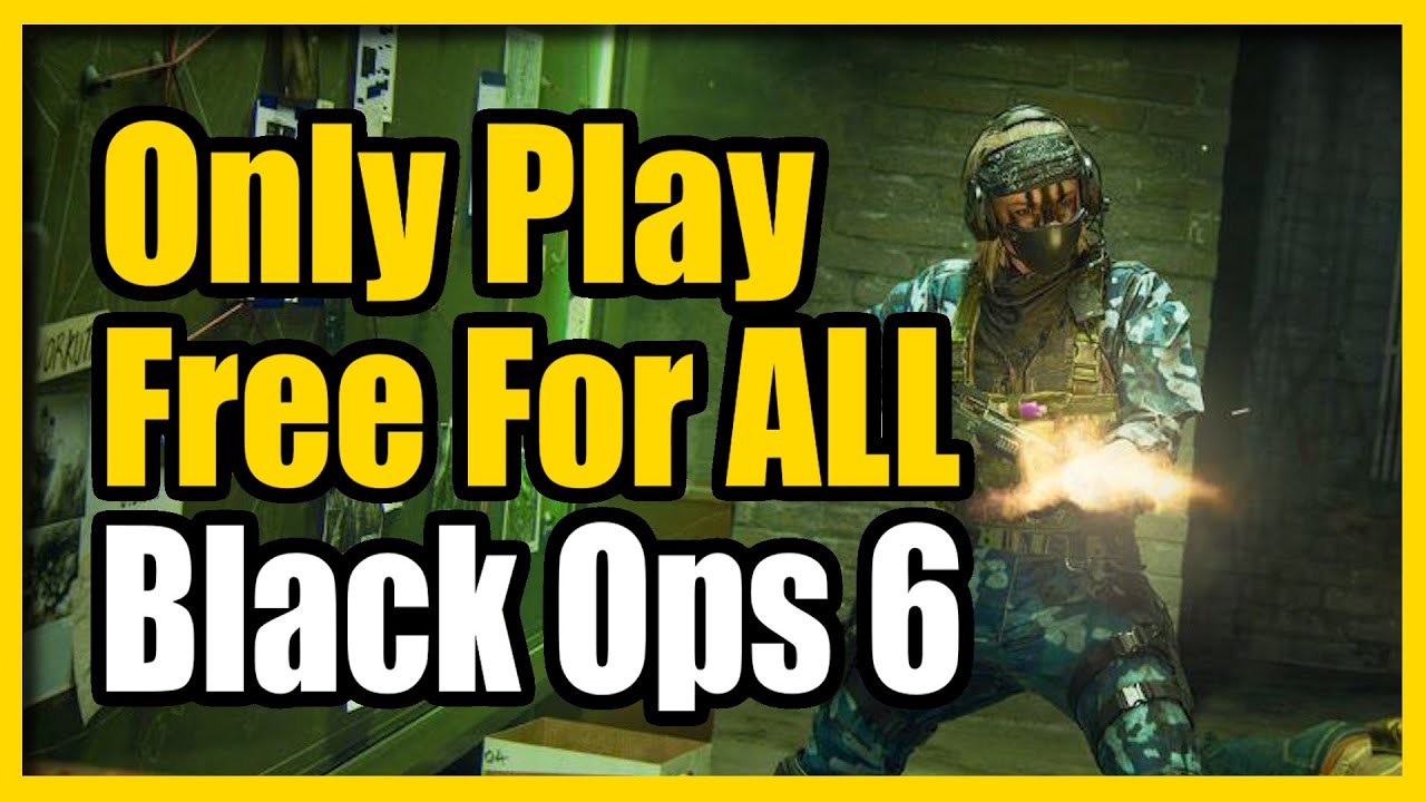 How to Only Play Free For All COD Black Ops 6 Game Mode (Easy Tutorial ...