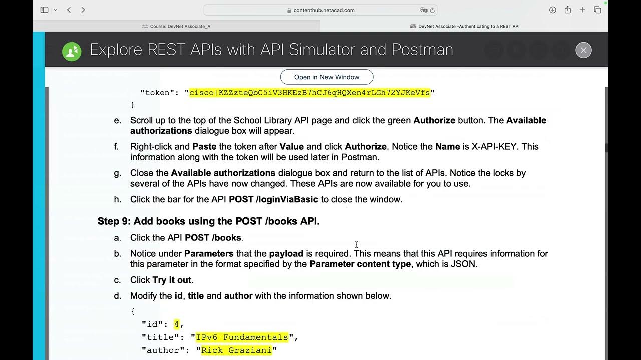A. 4.5.5 Lab - Explore REST APIs with API Simulator and Postman - YouTube