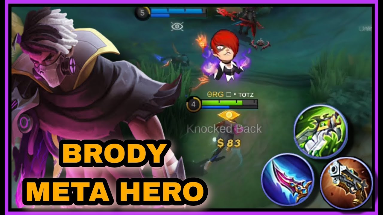 Brody meta hero best mm [ brody gold lane build ] #mlbb #brodymlbb # ...