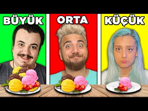 YANLIŞ TABAĞI SEÇERSEN KAYBEDERSİN ! KÜÇÜK ORTA BÜYÜK YEMEK YARIŞMASI (YAZ YEMEKLERİ)!