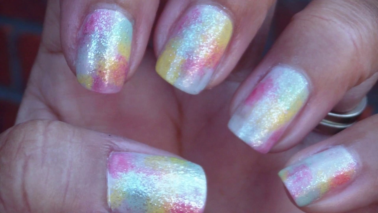 Sunday Nails: Ethereal Mottled Nail Design! Fun!! - YouTube