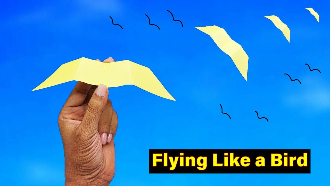 Paper Plane (Flying Like a Bird) - Paper Bird Plane Flying So Far - New ...