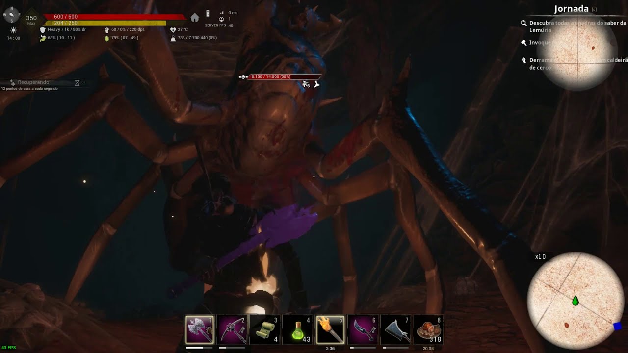 Conan exiles, dungeon khari, enfrentando boss aranha demoniaca - YouTube