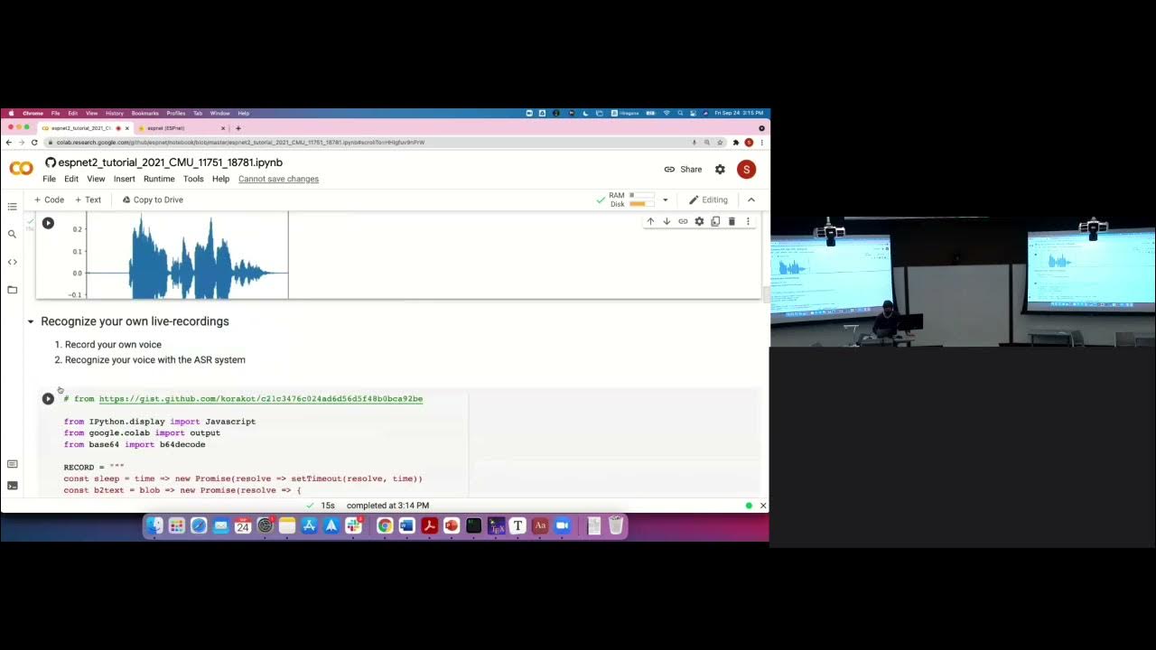 [CMU Lecture: Speech Recognition and Understanding (Fall 2021)] ESPnet Tutorial by Shinji ...