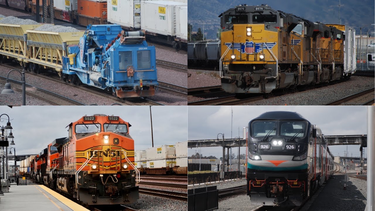 Railfanning San Bernardino ~ SCAX 926 K3L & GREX Dump Train 3/20/2021 ...