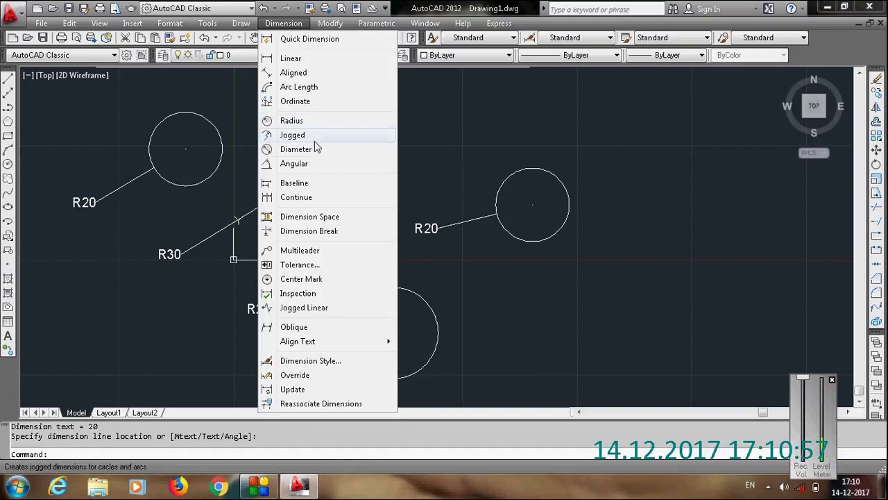Autocad 2d tutorial how create in circle video 3 - YouTube