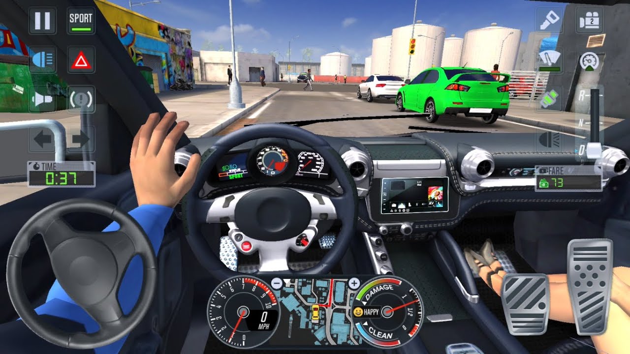 FAST CARS RACING UBER DRIVER 🚖🔥 City Car Driving Games Android iOS ...