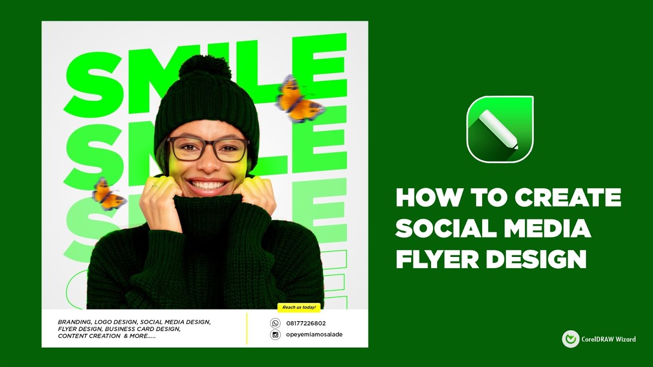 How to create social media post design. || Coreldraw for beginners ...