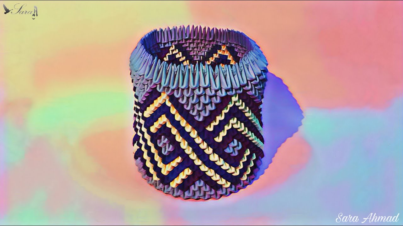 How to make 3d origami Box 72 - YouTube