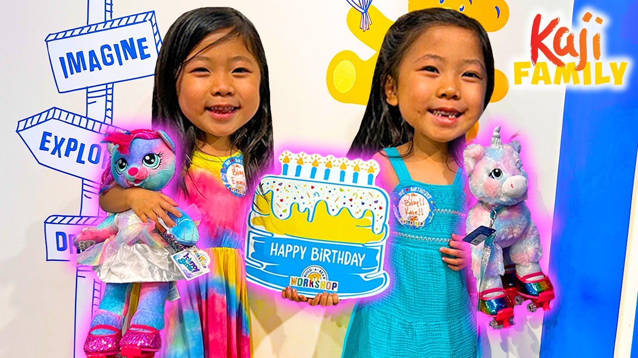 Build-A-Bear Birthday Celebration! Happy Birthday Emma and Kate! - YouTube
