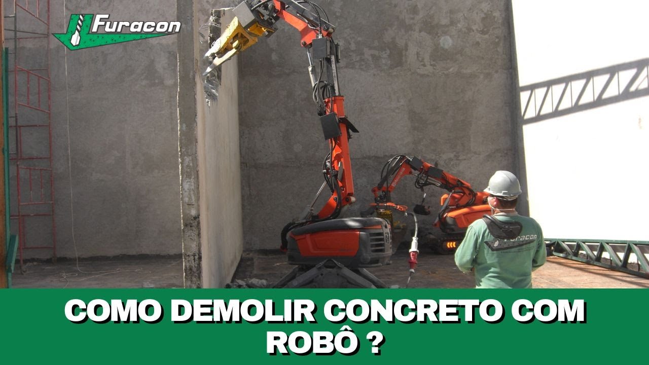 COMO DEMOLIR CONCRETO COM ROBÔ? [Furacon] 🚧 Tecnologia, Precisão e ...