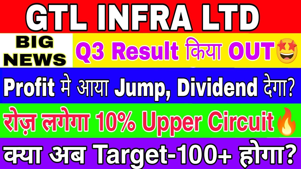 Gtl infra Share today न्यूज़🥳 Q3 Result मे किया धमाका💥 अब लगेगा रोज़ 10 ...