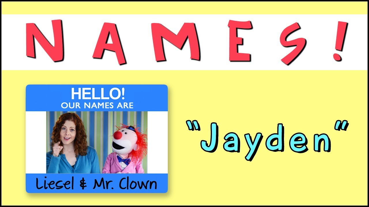 Learning Names with Mr. Clown: "Jayden" - YouTube