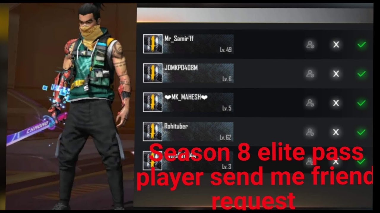 #viral Season 8 elite pass player send me friend request #shorts ...