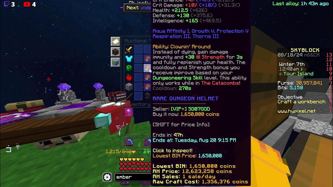 32 MIL GIVEAWAY IN DISCORD JOIN UP | HYPIXEL SKYBLOCK - YouTube