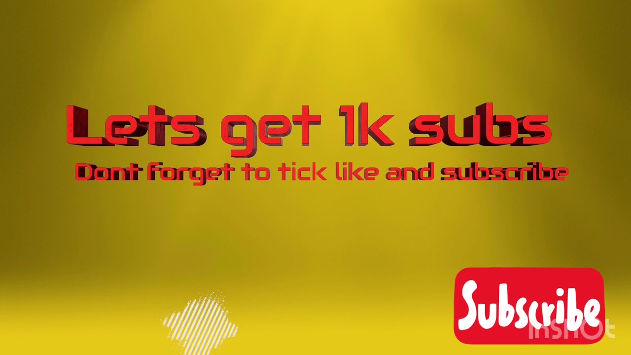 Let’s get 1k subs thanks 👍 - YouTube