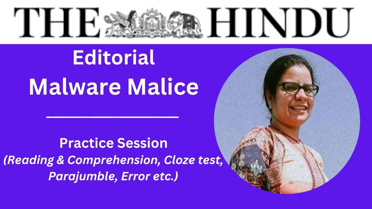 3 November, 2023 | The Hindu Editorial Practice Exercise | Malware Malice - YouTube