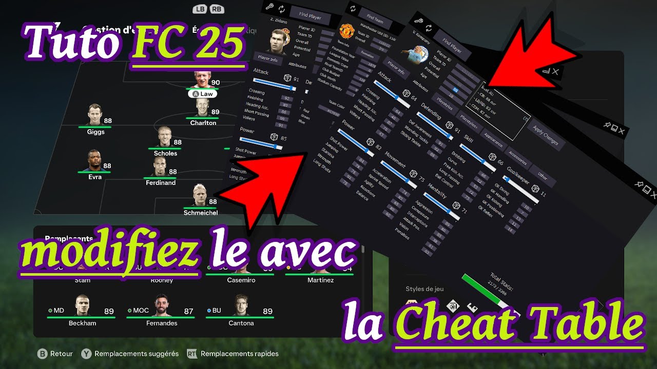 MODIFIEZ FC25 avec la CHEAT TABLE - YouTube