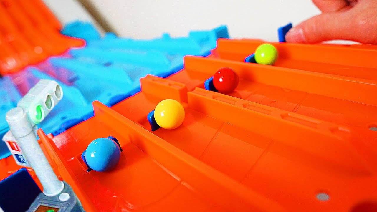 F1 Marble Run Race ASMR # 4 ☆ Green Light ☆ Creative Healing Sound ...