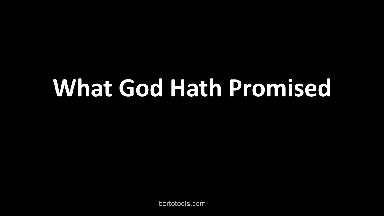 What God Hath Promised Instrumental Worship w/ Lyrics - YouTube