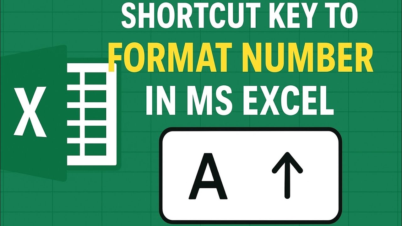 Shortcut key to Format Number in Ms Excel - YouTube