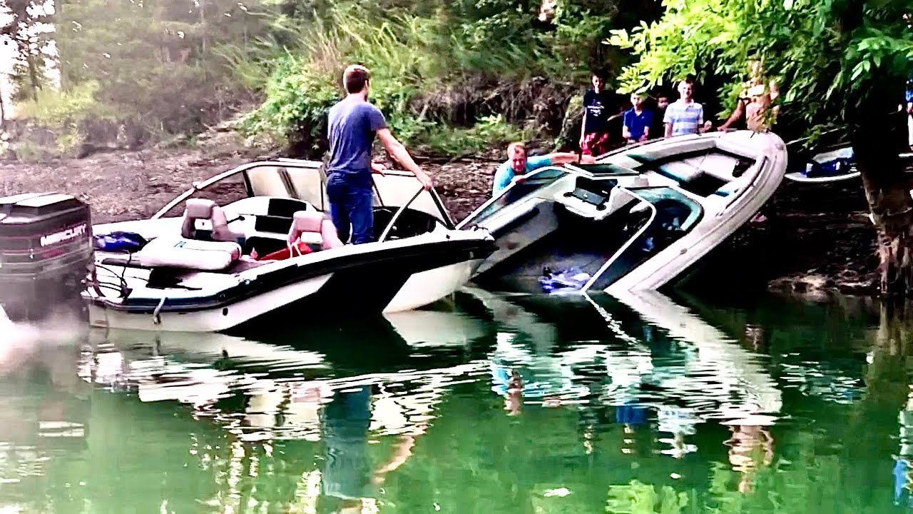 Saving a sunk boat! Boat rescue! - YouTube